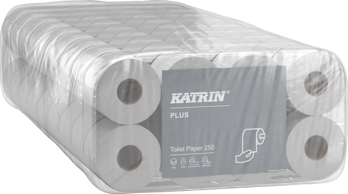 Katrin Plus toiletpapier Soft, 3-laags, 250 vel per rol, pak van 8 ...