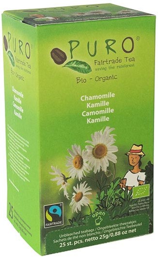 Puro Bio thee Kamille, fairtrade, pak van 25 zakjes Meyer