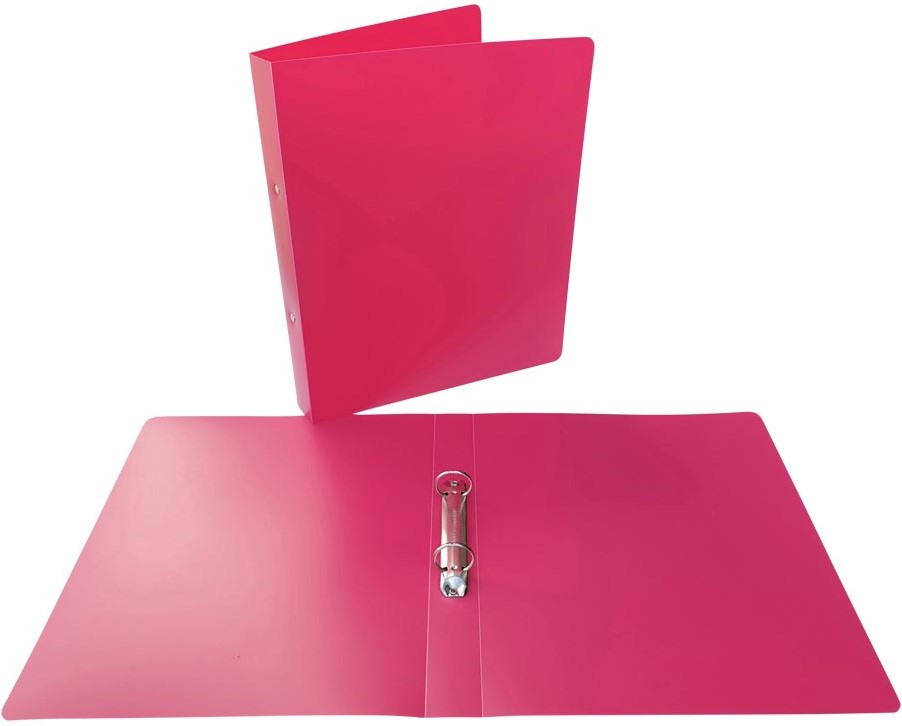 Alpha ringmap, voor ft A4, uit PP, 2 ringen van 25 mm, roze Meyer