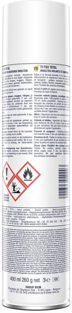 Riem Ti-Tox Total insecticide, spray van 400 ml Meyer